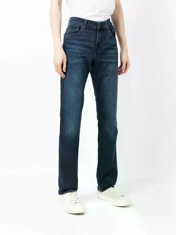 7 For All Mankind Straight-leg Cotton Jeans