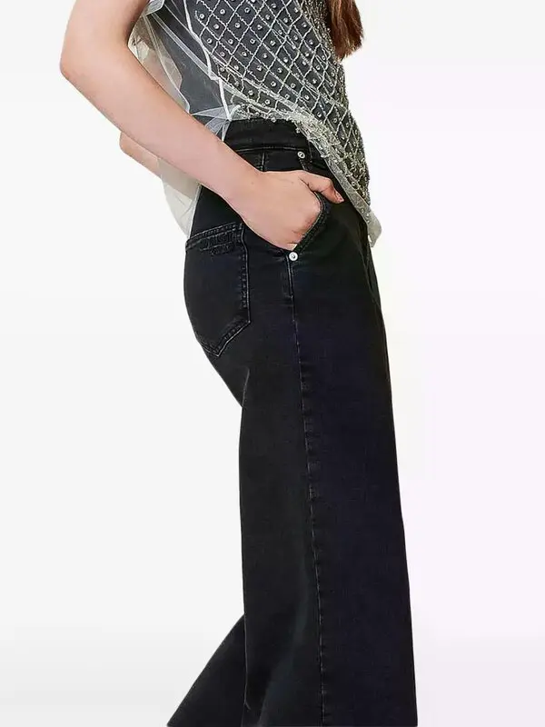 TWINSET Pressed-crease Wide-leg Jeans