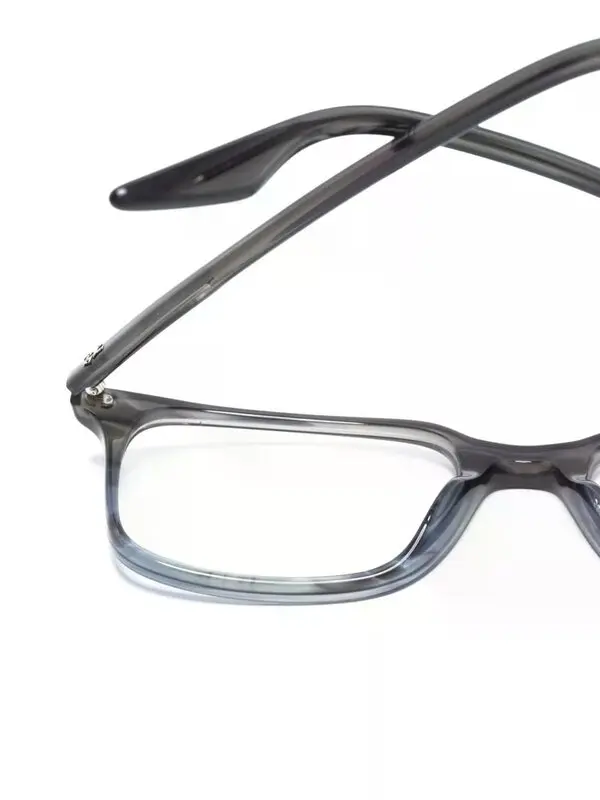 Ray-ban Polished-effect Square-frame Glasses - Grey