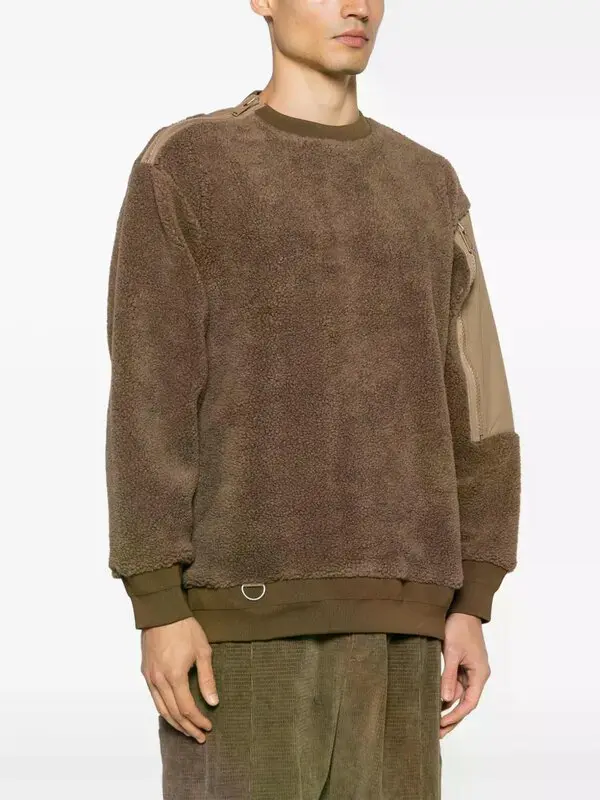 UNDERCOVERISM Sherpa-fleece Panelled Jumper