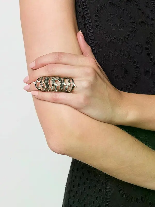 Stephen Webster 18kt Gold And Diamond Embellished Armour Ring