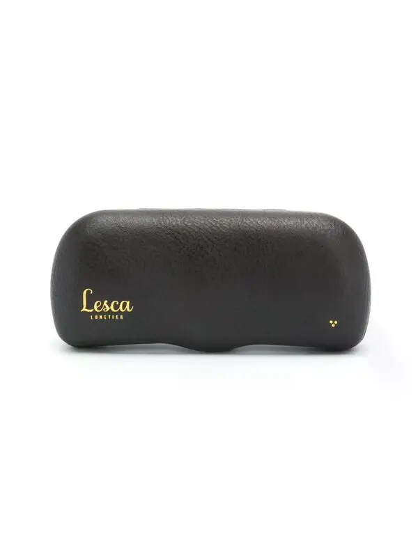 LESCA Round Frame Glasses - Black