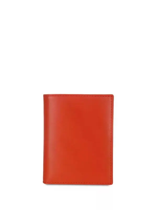 Comme Des Garçons Leather Bifold Wallet - Orange