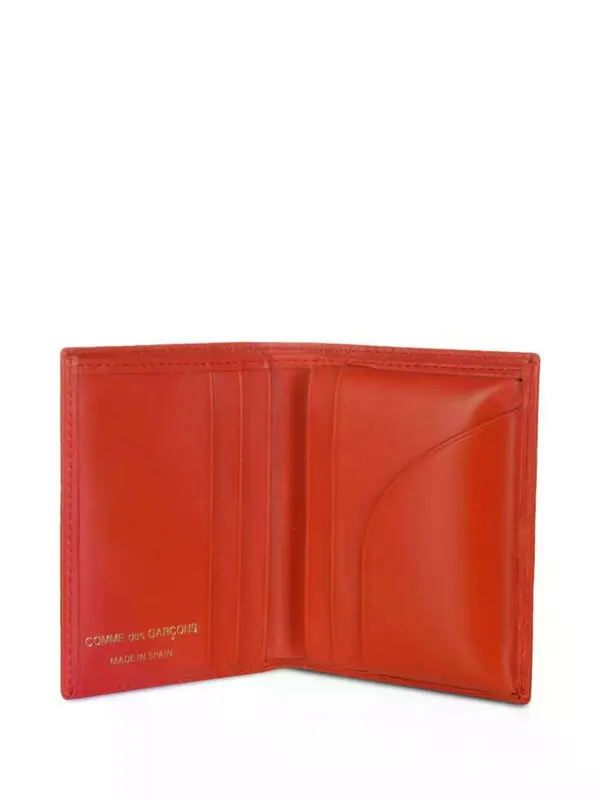 Comme Des Garçons Leather Bifold Wallet - Orange