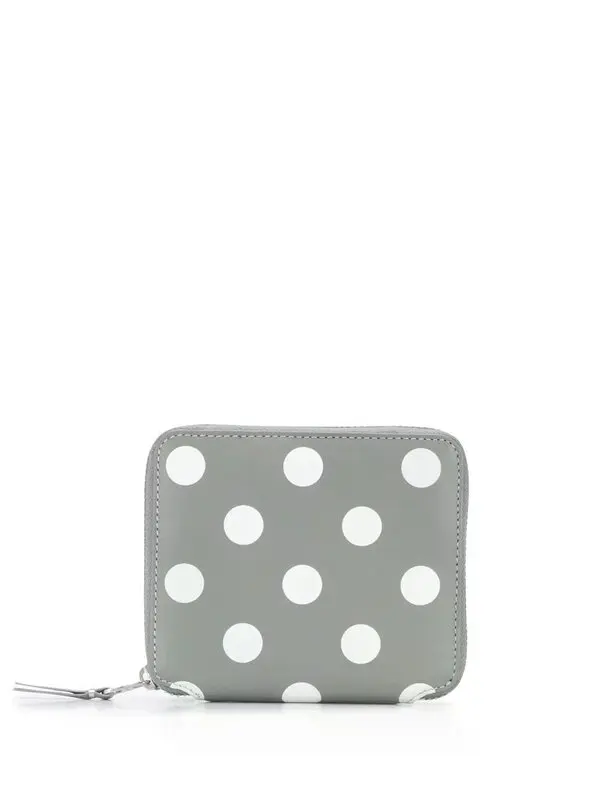 Comme Des Garçons Polka-dot Compact Wallet - Grey
