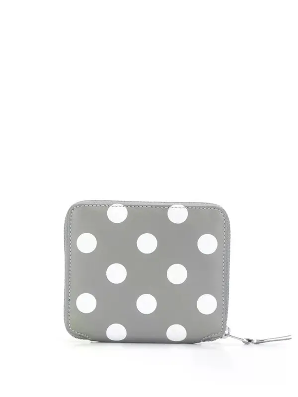 Comme Des Garçons Polka-dot Compact Wallet - Grey