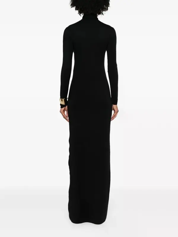 Saint Laurent Long-sleeve Wool Dress