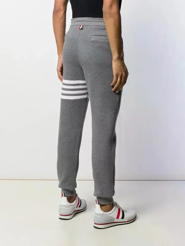 Thom Browne 4-bar Waffle Stitch Track Pants - Grey