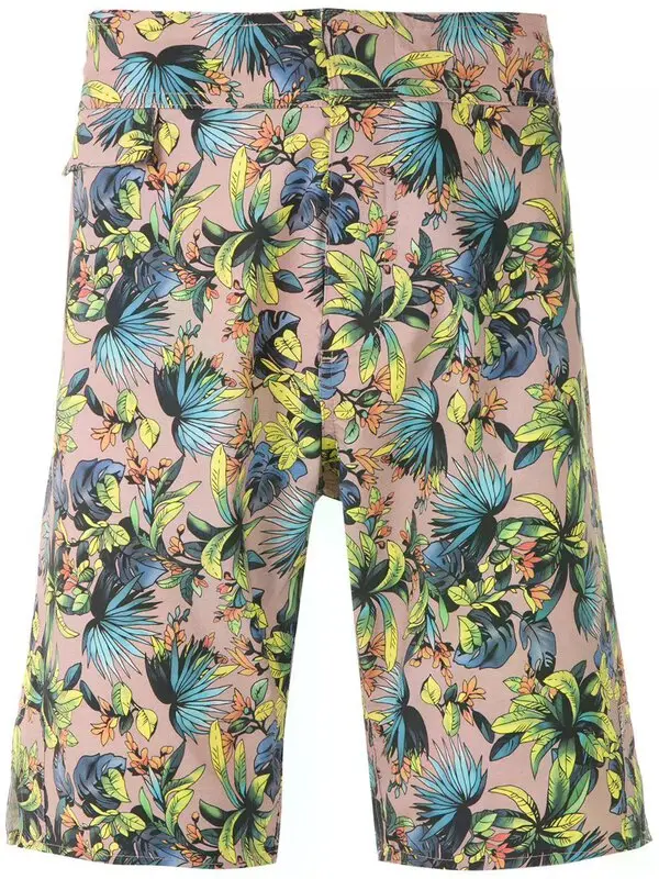 AMIR SLAMA Printed Swim Shorts - Neutrals