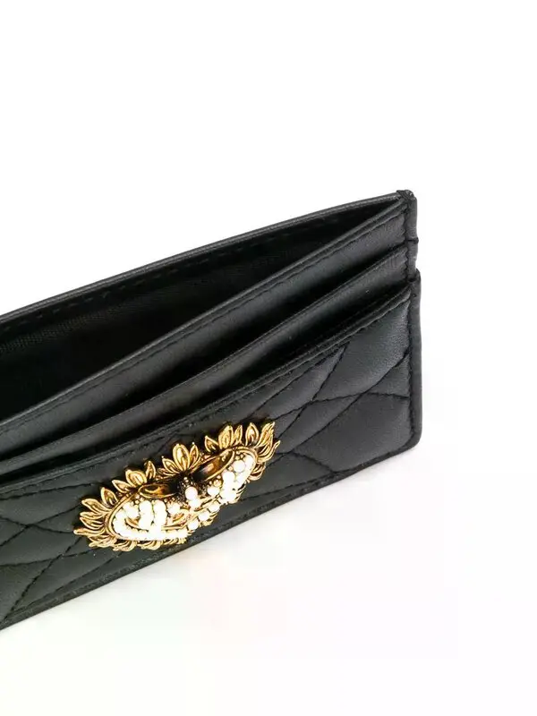Dolce & Gabbana Devotion Quilted Card Holder - Black