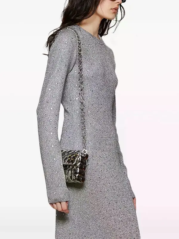 Rabanne Metallic Shoulder Bag - Silver