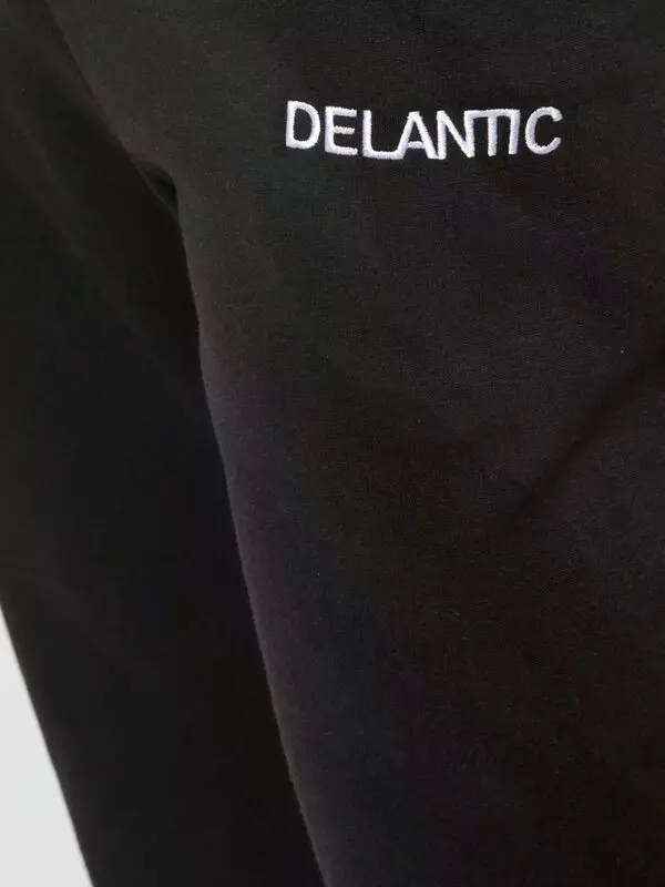 DELANTIC Logo Verlour-lined Burrr Sweatpants Trackpants