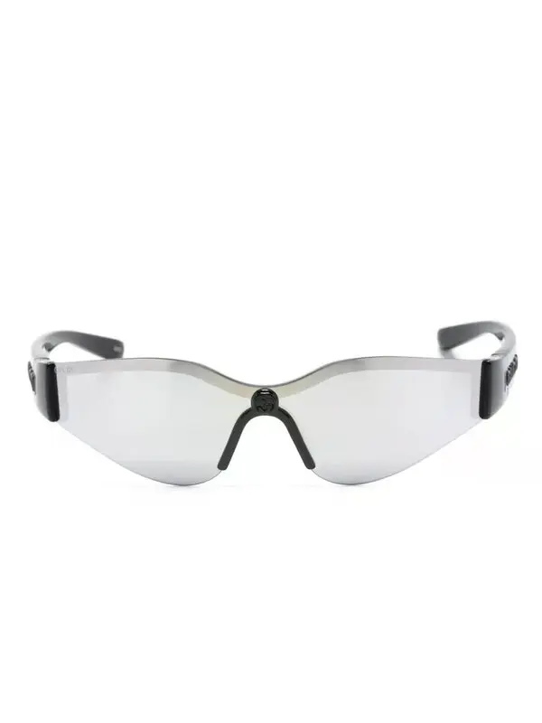 Gucci Interlocking G Shield-frame Sunglasses - Black