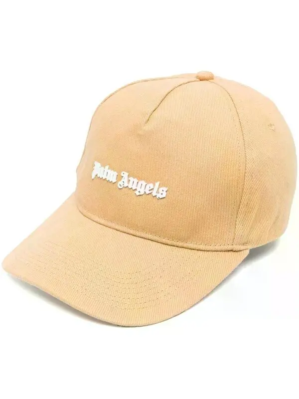 Palm Angels Logo-plaque Cotton Cap - Neutrals