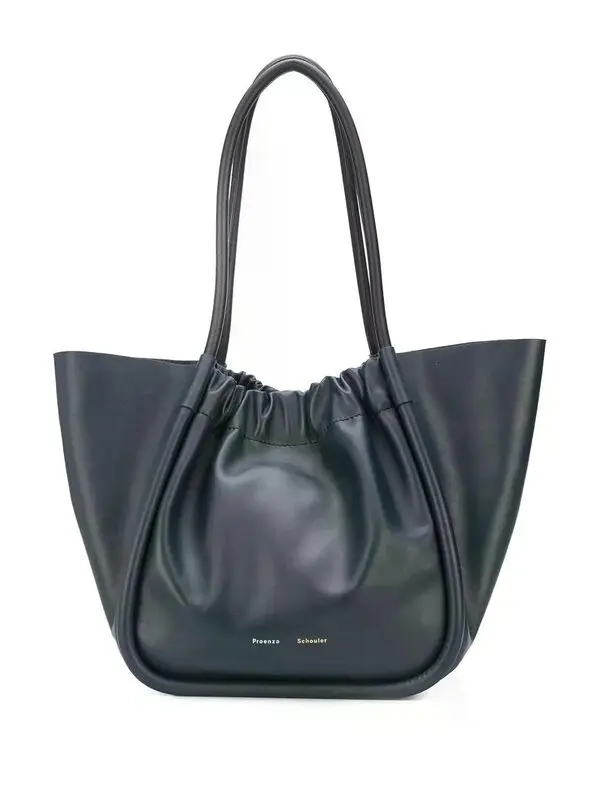 Proenza Schouler Ruched Leather Tote Bag - Blue