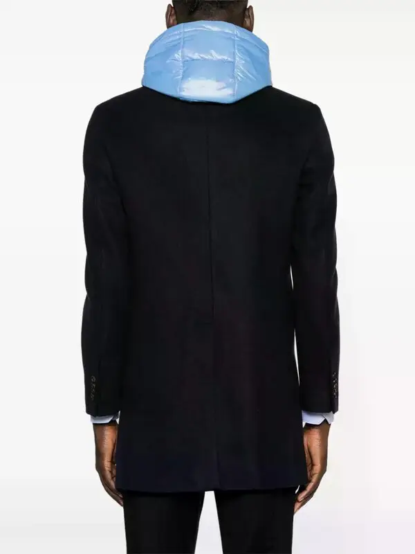 MANUEL RITZ Hooded Single-breasted Coat