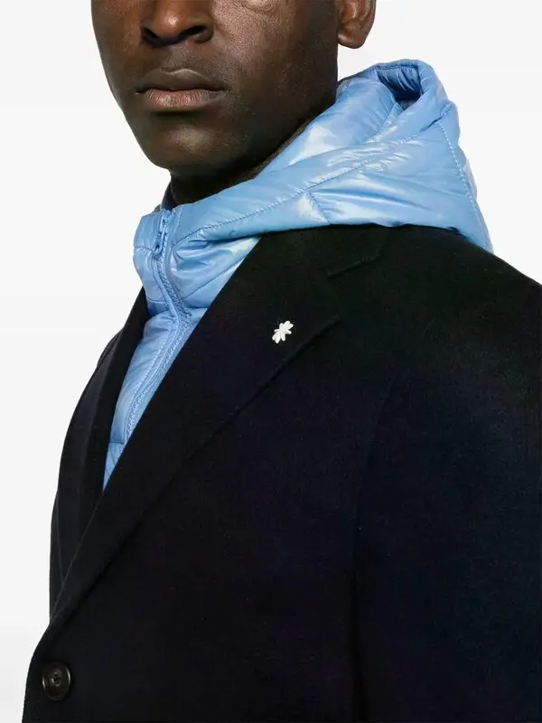 MANUEL RITZ Hooded Single-breasted Coat
