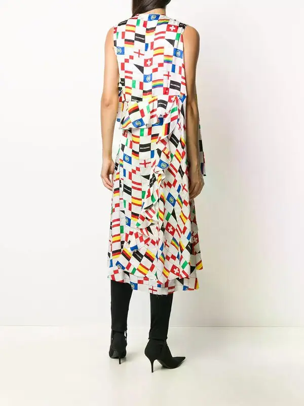 Balenciaga Printed Silk Dress