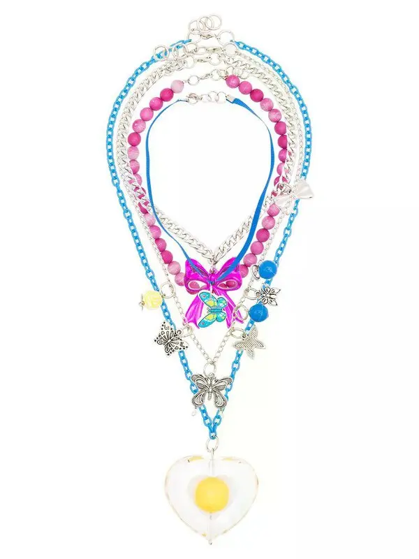 AMIR SLAMA Heart Multi Chain Necklace