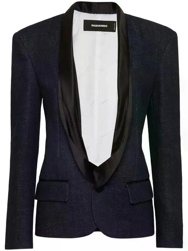 Dsquared2 Shawl-lapel Single-breasted Blazer - Blue