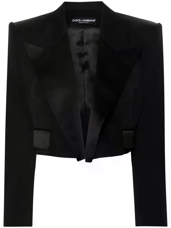 Dolce & Gabbana Tailored Cropped Blazer - Black