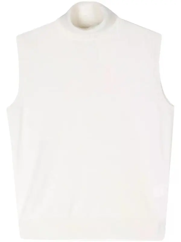 RÓHE Funnel-neck Knitted Top - Neutrals