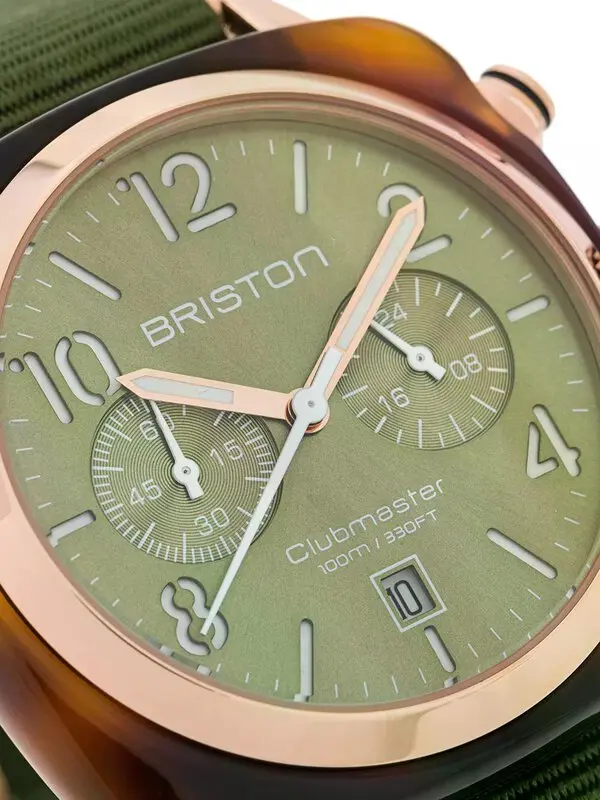 BRISTON Clubmaster Classic Chronograph 40mm Watch - Green