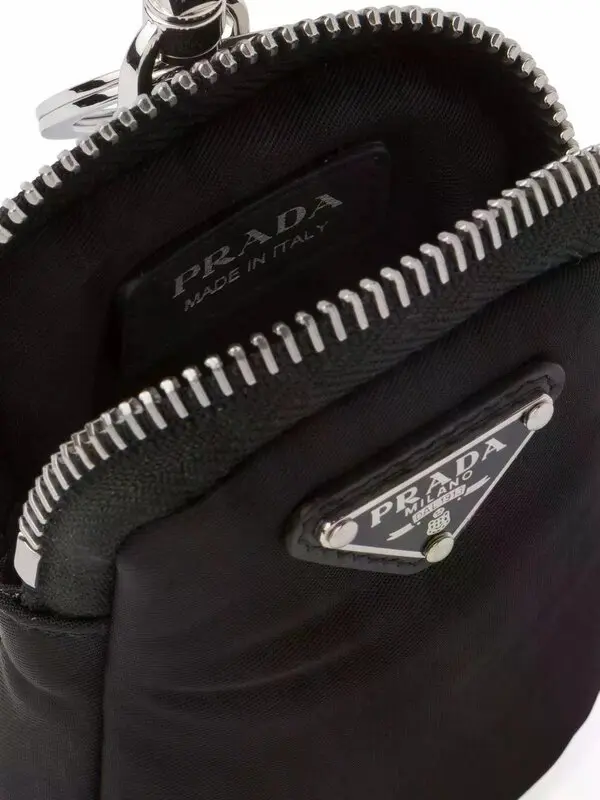 Prada Logo-plaque Zip-fastening Pouch
