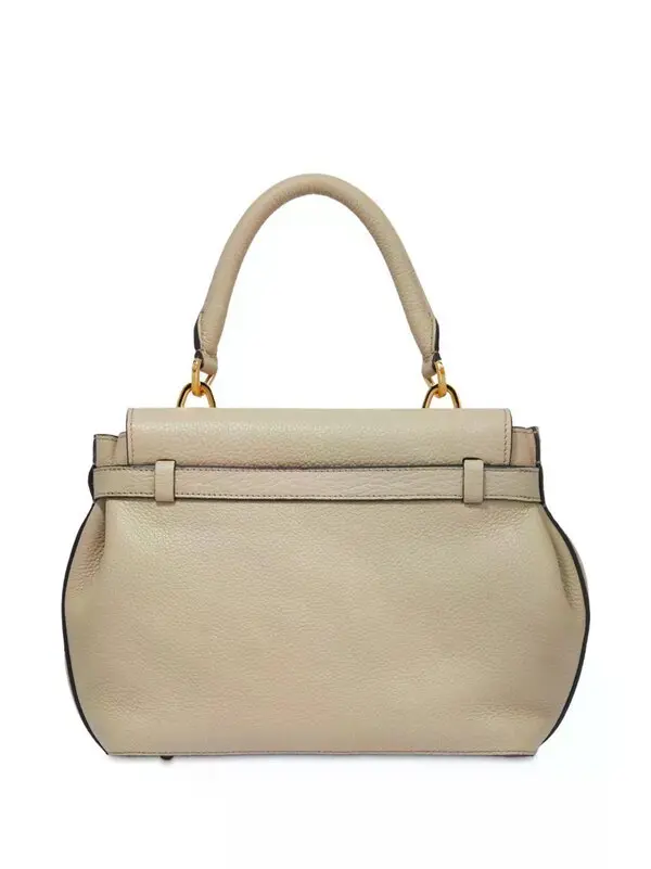 LANCEL Charlie De Small Leather Tote Bag - Neutrals