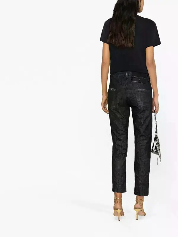 Dsquared2 Tapered Leg Denim Jeans - Black