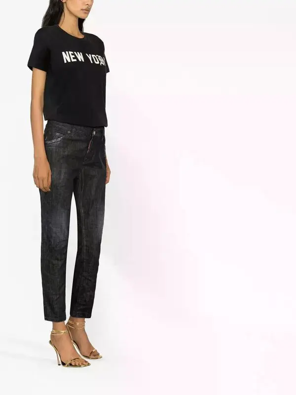 Dsquared2 Tapered Leg Denim Jeans - Black