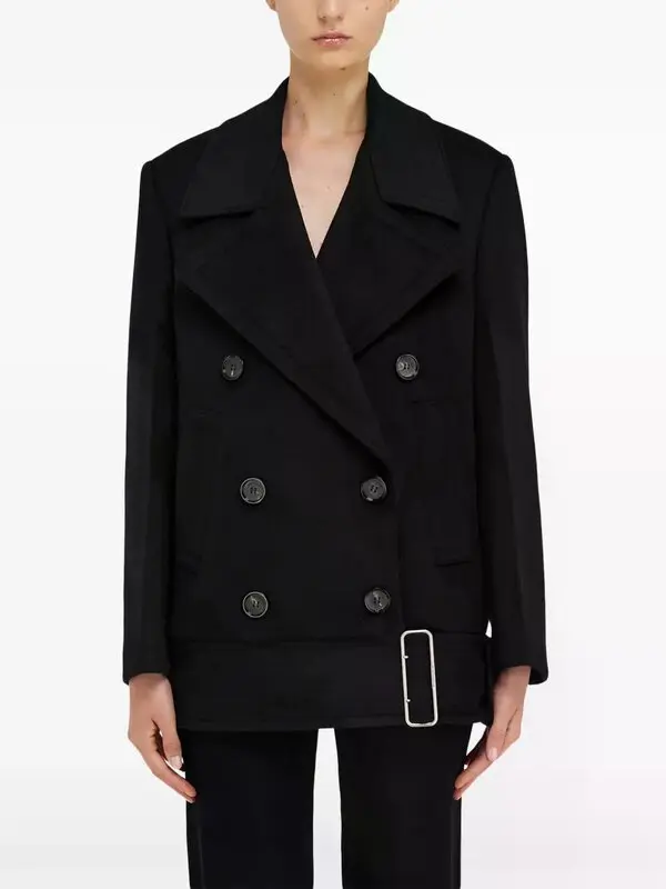 FERRAGAMO Brushed-finish Double-breasted Pea Coat