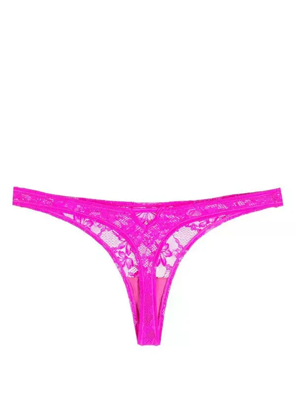 FLEUR DU MAL Le Stretch Lace Thong