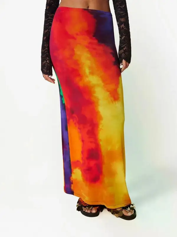 Rabanne Tie-dye Maxi Skirt
