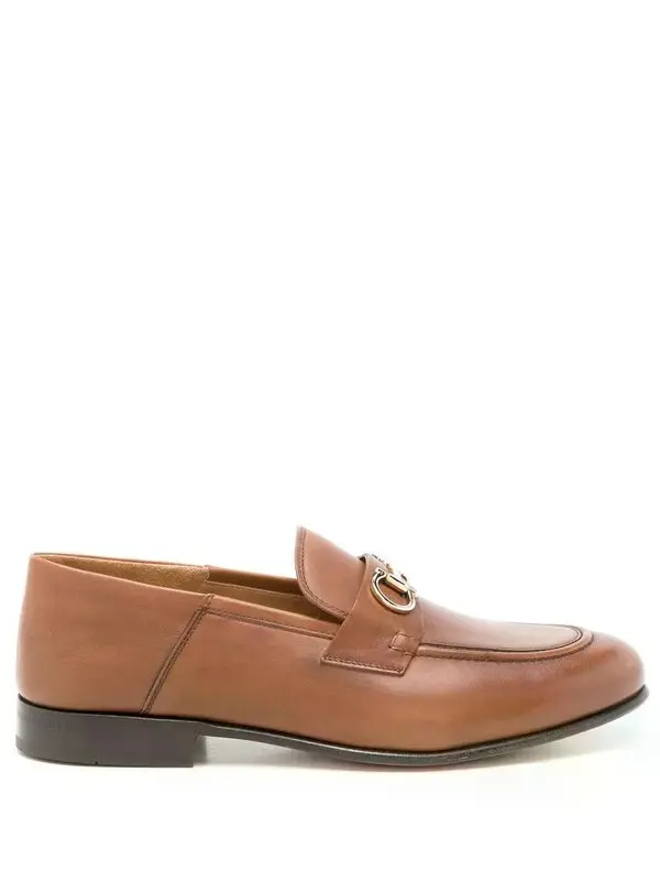 FERRAGAMO Gancini Leather Loafers