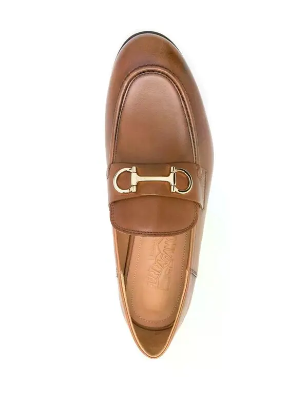FERRAGAMO Gancini Leather Loafers