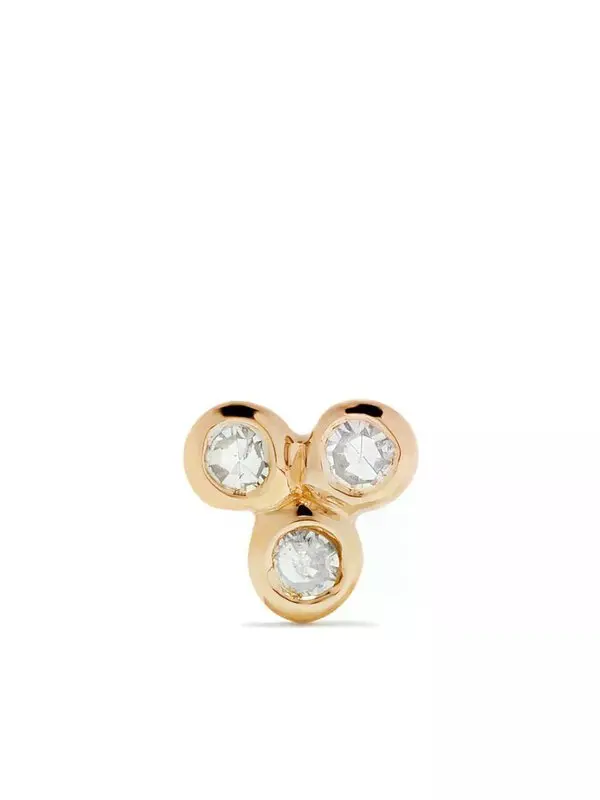 MARIA BLACK 14kt Yellow Triad Diamond Stud Earring - Gold