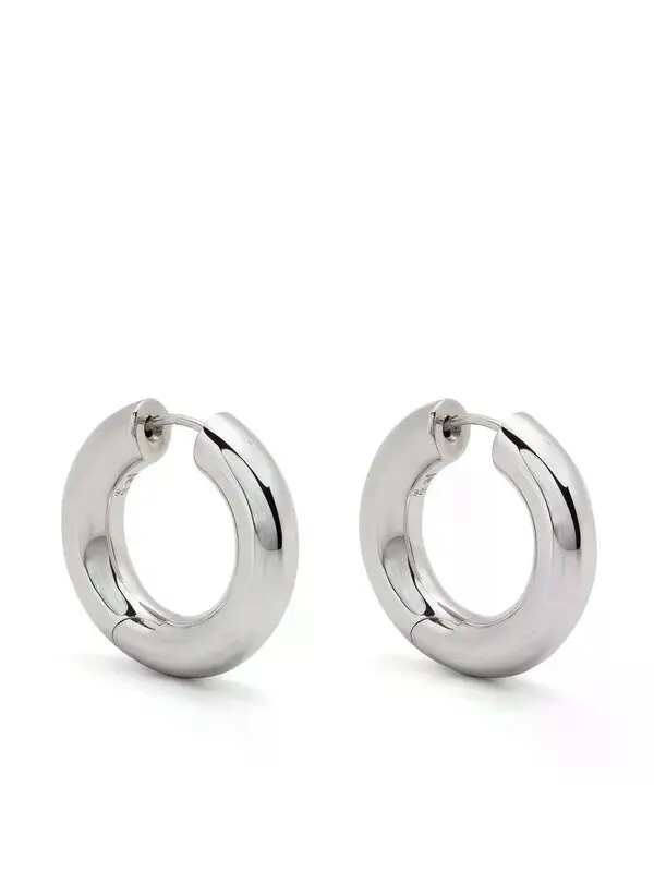 Tom Wood Medium Chunky Hoop Earrings - Silver