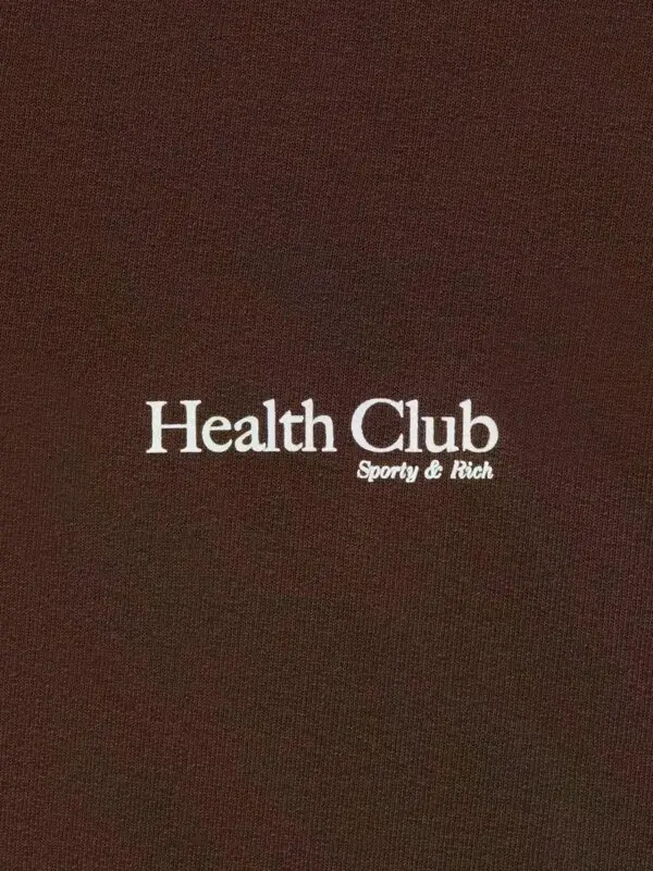 SPORTY & RICH Health Club Logo-print Shorts - Brown