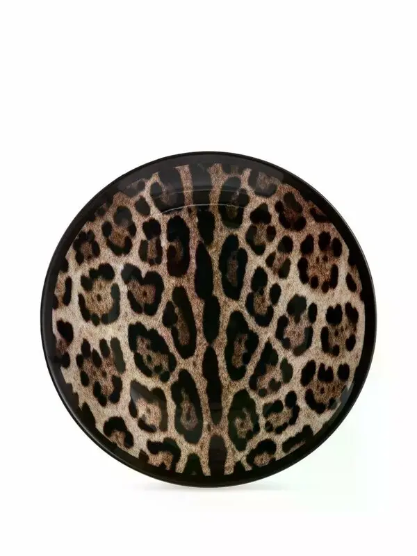 Dolce & Gabbana Leopard-print Porcelain Dessert Plates