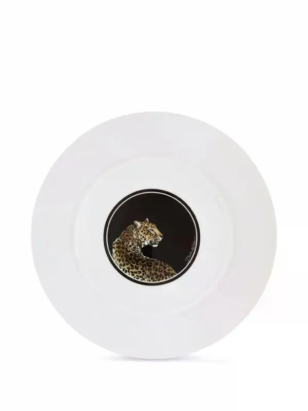 Dolce & Gabbana Leopard-print Porcelain Dessert Plates