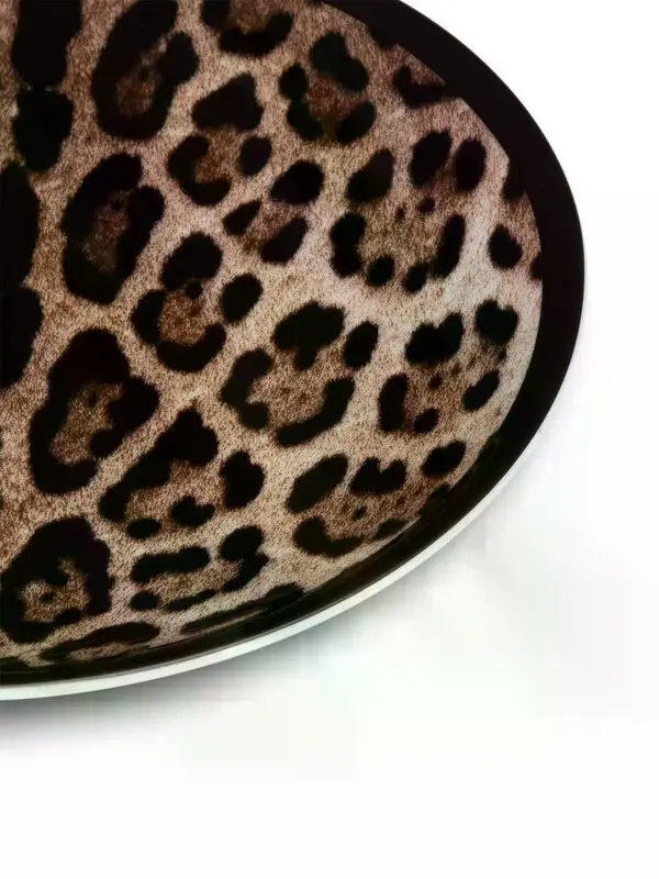 Dolce & Gabbana Leopard-print Porcelain Dessert Plates