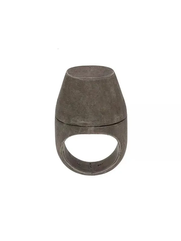 PARTS OF FOUR Geo Elipse Invert Ring - Silver