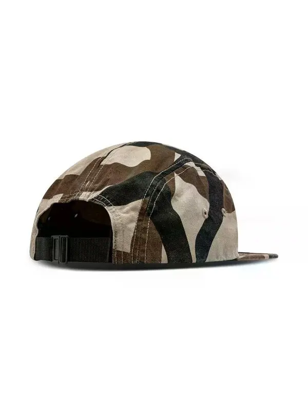 Supreme Military-print Camp Cap - Brown
