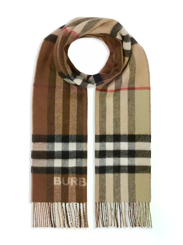 Burberry Two-tone Checked Cashmere Scarf