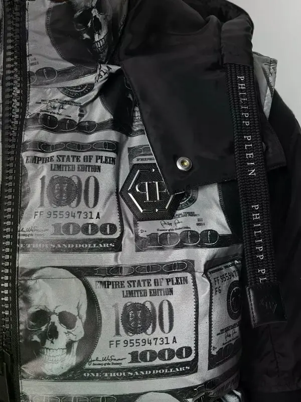 Philipp Plein Skull Dollar Feather Down Vest