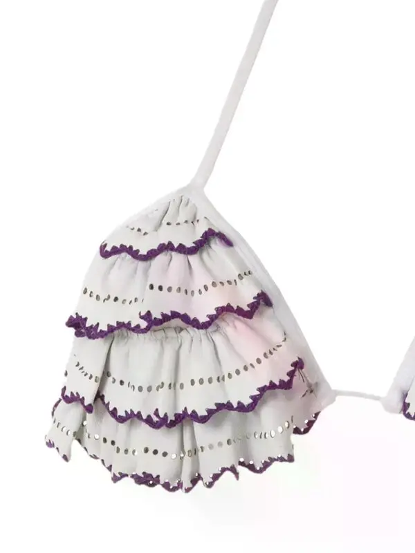 AMIR SLAMA Ruffled Triangle Bikini Set
