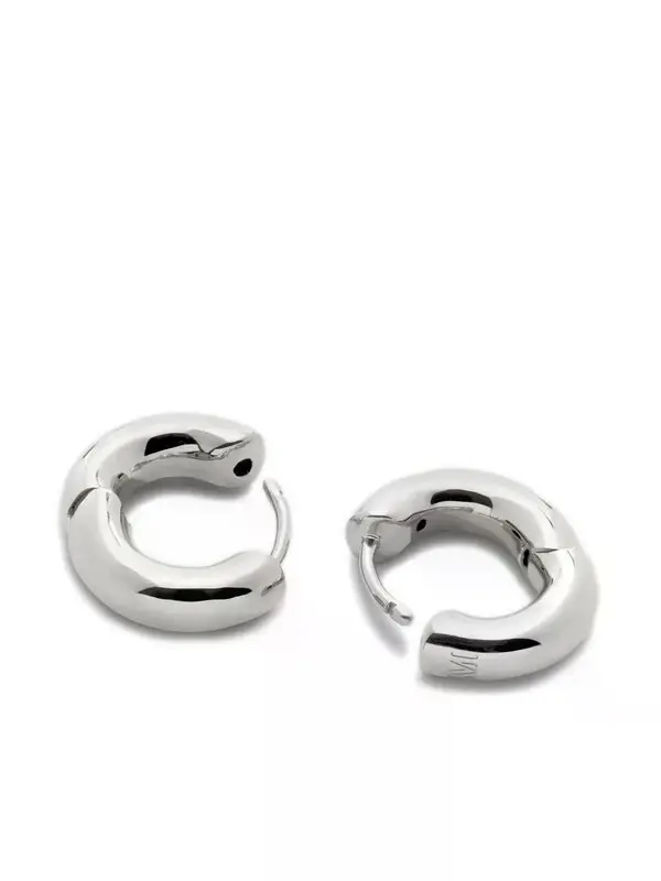 Monica Vinader Essential Recycled Huggie Hoop Earrings - Silver