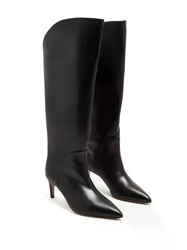 Paris Texas 60mm Gaia Leather Boots - Black