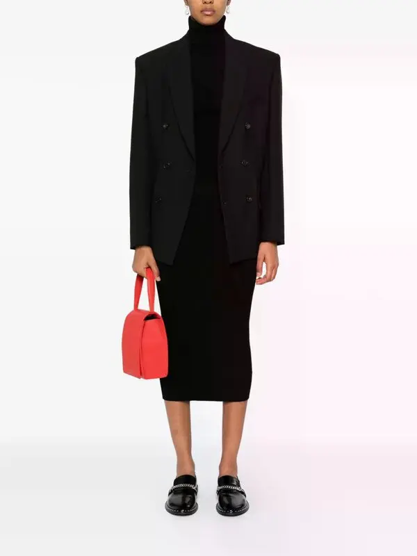 P.a.r.o.s.h Ribbed-knit Midi Skirt